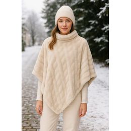 Collezione Alessandro Poncho " Elegante " in beige | Gr.: onesize
