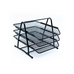 Intirilife Dokumentenablage Briefablage Schreibtischablage DIN A4 Dokumente in Schwarz | Gr.: onesize