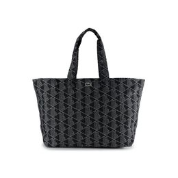 Lacoste Monogram Neocroc Shopper Tasche XL 42 cm in mono jacquard denim noir | Gr.: onesize
