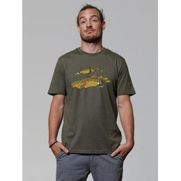 wat? Apparel T-Shirt Gnome Footprint in Khaki | Gr.: 54
