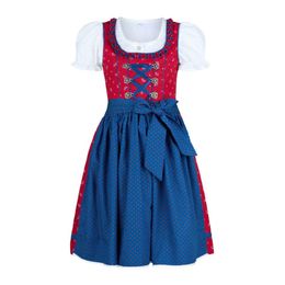 Nübler Nübler Kinderdirndl 3-teilig Emilia in Rot-Blau | Gr.: 98