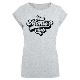 F4NT4STIC T-Shirt Muttertag Family Vibes für Moms Club in grau meliert | Gr.: M
