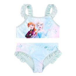 Disney Frozen Disney Die Eiskönigin Bikini mit Rüschen Elsa Anna Frozen Zweiteiler in blau | Gr.: 92