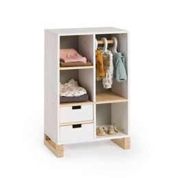 Musterkind Puppenkleiderschrank Viola, wei&szlig;/natur/grau, Holz, 20x50x32 cm, EN 71, CE, Spielzeug, Kinderspielzeug, Puppen & Puppenzubeh&ouml;r, Puppenzubeh&ouml;r