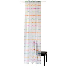 HOMING Gardine &raquo;Fun&laquo; verdeckte Schlaufen 1 Stk. tlg. Kinderzimmer, gemustert, Wohnzimmer, transparent wei&szlig; Obermaterial: 100% Polyester 245 cm