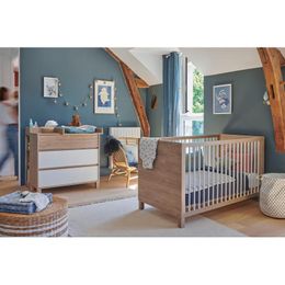 GAMI Babyzimmer-Komplettset »Achille Set N°2« 4 Stk. tlg. Praktisches und funktionales Babyzimmer Blond Eiche Nachbildung