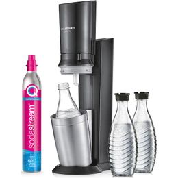 SodaStream Wassersprudler »Crystal 3.0 - Vorteilspack« mit Quick Connect CO2-Zylinder und 3x Glaskaraffe 0, 7 L schwarz 0