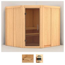 Karibu Sauna &raquo;Jarin&laquo; Set, ohne Ofen naturbelassen