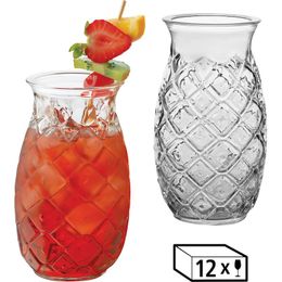 Libbey Cocktailglas »Trinkglas, 12er Set -TIKI- im Ananas-Design« 502 ml, hochwertig verarbeitet, im modernen Design transparent