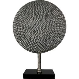 Casablanca by Gilde Wanddekoobjekt &raquo;Skulptur Round&laquo; silber Aluminium