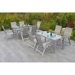 Merxx Garten-Essgruppe »Taviano« 11 Stk. tlg. silber/diamantbraun +