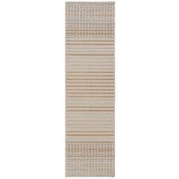 FLAIR RUGS Teppich &raquo;Elton Hoch-Tief Effekt&laquo; rechteckig 8 mm H&ouml;he Chenille Optik, kurzflor, waschbar, Wohnzimmer, Schlafzimmer beige Obermaterial:...