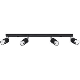 SOLLUX LIGHTING Deckenleuchte »NERO« GU10 1 Stk. beweglicher Lampenschirm Chromfarben/Schwarz