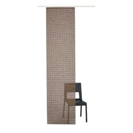 Gardinia Schiebegardine &raquo;Fl&auml;chenvorhang Natur-optik&laquo; Klettband 1 Stk. tlg. ohne Paneelwagen teakfarben Obermaterial: 65% Papier, 21% Polyester, 14%...