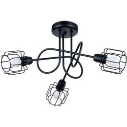 SOLLUX LIGHTING Kronleuchter »BELUCI« E14 1 Stk. Verteiltes Licht Schwarz