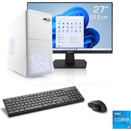 CSL PC-Komplettsystem »Speed V25119« 27 Intel Core i5 16 GB RAM 1.000 GB SSD weiß Inklusive 27" TFT-Display, Maus und Tastatur: Komplettpaket für...