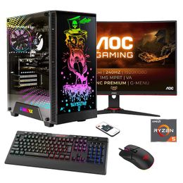 Hyrican Gaming-PC-Komplettsystem »Rockstar SET02433« 27 ′′ AMD Ryzen 5 GeForce RTX 4060 16 GB RAM 1.000 GB SSD DDR5, Windows 11, inklusive 27"...