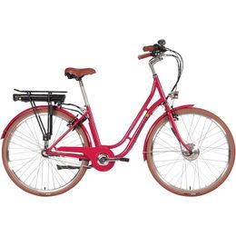 SAXONETTE &raquo;Style Plus 2.0&laquo; 3 Gang Nabenschaltung Frontmotor 250 W mit Akku-Ladeger&auml;t, Pedelec, Elektrofahrrad f&uuml;r Damen u. Herren ruby red...