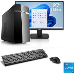 CSL PC-Komplettsystem »Speed V25131« 27 ′′ Intel Core i5 16 GB RAM 1.000 GB SSD schwarz Inkl. Maus, Tastatur, WLAN 300 MBit/s, USB 3.2 Gen1, 27"...