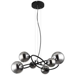 Globo LIGHTING Hängeleuchte »RIHA« G9 1 Stk. Warmweiß Hängeleuchte, Pendelleuchte, Glas, Design Leuchte, Esszimmer schwarz matt