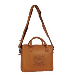 Mustang Dokumententasche »Valencia«, Men Businesstasche, Reisetasche mit auffälliger Logoprägung cognac