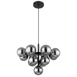 Globo LIGHTING Pendelleuchte »GRAPPY« G9 1 Stk. Hängeleuchte, Hängelampe, Glas, Wohnzimmer, Essbereich schwarz matt