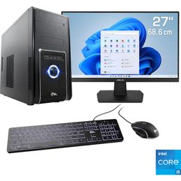 CSL PC-Komplettsystem »Speed V25123« 27 ′′ Intel Core i5 UHD Graphics 730 16 GB RAM 1.000 GB SSD 1 Stk. schwarz Inkl. Maus, Tastatur, WLAN 300...