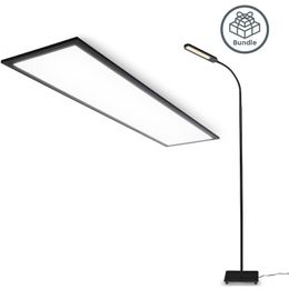 B.K.LICHT Deckenleuchte LED-Modul 2 Stk. Neutralwei&szlig; schwarz