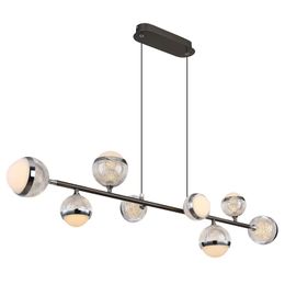 Globo LIGHTING LED Pendelleuchte »UNTSY« LED-Modul 1 Stk. Hängelampe/Hängeleuchte/Wohnzimmer/Esstisch/elegant titanfarben gebürstet
