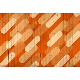 ARCHITECTS PAPER Fototapete &raquo;Atelier 47 Pill Pattern 2&laquo; Holz glatt Vlies, Wand, Schr&auml;ge, Decke orange Vlies