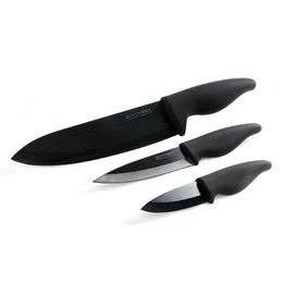 ECHTWERK Messer-Set »Black Edition« Keramikmesser Set Pro, Klingen aus Zirkonia-Keramik, inkl. Geschenkbox schwarz