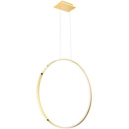 SOLLUX LIGHTING H&auml;ngeleuchte &raquo;RIO&laquo; LED-Modul 1 Stk. Warmwei&szlig; Slush -Einstellung Golden poliert