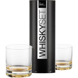 EISCH GERMANY Whiskyglas »GENTLEMAN, 400 ml« in Handarbeit mit 24karätigem Gold veredelt, 2-tlg., Made in Germany transparent, gold