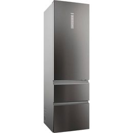 Haier Kühl-/Gefrierkombination »HTW7620CNMP« 205 cm hoch 59, 5 cm breit Dark Inox Smart hON –App mit künstlicher Intelligenz - für eine...