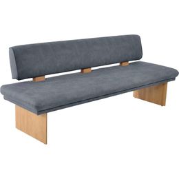 K+w Komfort & Wohnen K+W KOMFORT & WOHNEN Polsterbank »Longbeach« 1 Stk. tlg. Spitzkissenoptik im Sitz, wahlweise in der Breite 204cm oder 224cm blau 54