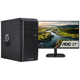 Captiva Business-PC-Komplettsystem »Power Starter R62-235 TFT Bundle« 27 ′′ AMD Ryzen 3 Radeon 16 GB RAM 250 GB SSD schwarz ohne Betriebssystem:...