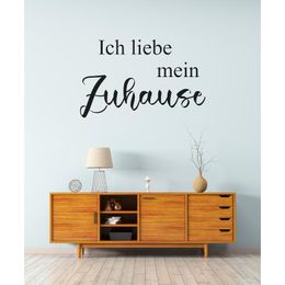 my home Wandtattoo »Ich liebe mein Zuhause« Wandaufkleber, selbstklebend, rückstandslos abziehbar Schwarz