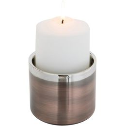 Fink Kerzenhalter &raquo;VITO, Weihnachtsdeko&laquo; aus Edelstahl, im modernen Design bronzefarben/silberfarben