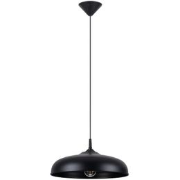 SOLLUX LIGHTING Pendelleuchte »GINA« E27 1 Stk. diffuses Licht nach unten Schwarz