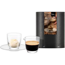 EISCH GERMANY Espressoglas »Affogato al caffè Glas 109/5 mit Kännchen« im Geschenkkarton, 100 ml, 3-teilig transparent