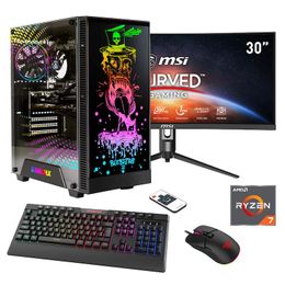 Hyrican Gaming-PC-Komplettsystem »Rockstar SET02458« 30 ′′ AMD Ryzen 7 GeForce RTX 4060 16 GB RAM 1.000 GB SSD DDR5, Windows 11, inklusive 30"...