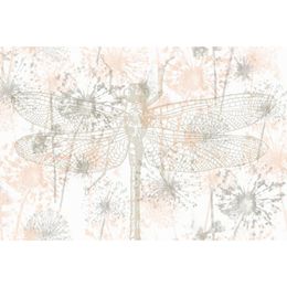 ARCHITECTS PAPER Fototapete &raquo;Atelier 47 Dragon Fly 2&laquo; floral glatt Vlies, Wand, Schr&auml;ge, Decke orange Vlies