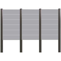 TETZNER & JENTZSCH TETZNER & JENTZSCH Sichtschutzelement »ROUNDROCK 1« Satiniertes Glas in Aluminiumpfosten satiniert