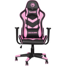 MARVO Gaming-Stuhl »CH-106 PK - ergonomisch, höhenverstellbar Schreibtischstuhl« () 1 Stk. schwarz/pink + schwarz Vollständig synthetische...