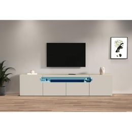 Inosign Lowboard »REAL TV-Möbel, 240 cm breit, 40/60 cm hoch, Hochglanz oder matt« Mit 4 Türen, davon 2 abgerundet, die ein ovales offenes Fach...