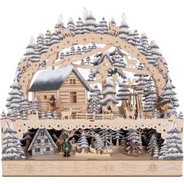 Home Affaire LED Schwibbogen »Weihnachtsdeko« 1 Stk. aus Holz, mit LED Beleuchtung, Höhe ca. 47 cm schwarz B/H/T: 49 cm x 47 cm x 10 cm
