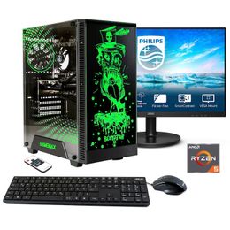 Hyrican Gaming-PC-Komplettsystem »Rockstar SET02188« 27 ′′ AMD Ryzen 5 GeForce RTX 3060 16 GB RAM 960 GB SSD Windows 11, inkl. Philips 271V8LA...