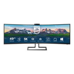 Philips Curved-LED-Monitor »499P9H« 124 cm/49 ′′ 5120 x 1440 px DQHD 5 Reaktionszeit 60 Hz Höhe, Neigung, Drehung Textured Black neig-,dreh-,...
