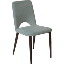 Tom Tailor HOME Polsterstuhl »T-VELVET CHAIR« (Set) 2 Stk. Samtstoff STC celadon STC 3 + schwarz 0