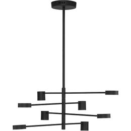 NOVA LUCE LED-H&auml;ngeleuchte &raquo;NORDIK&laquo; LED-Modul 1 Stk. Warmwei&szlig; Dimmbar; Mit Leuchtmittel Schwarz